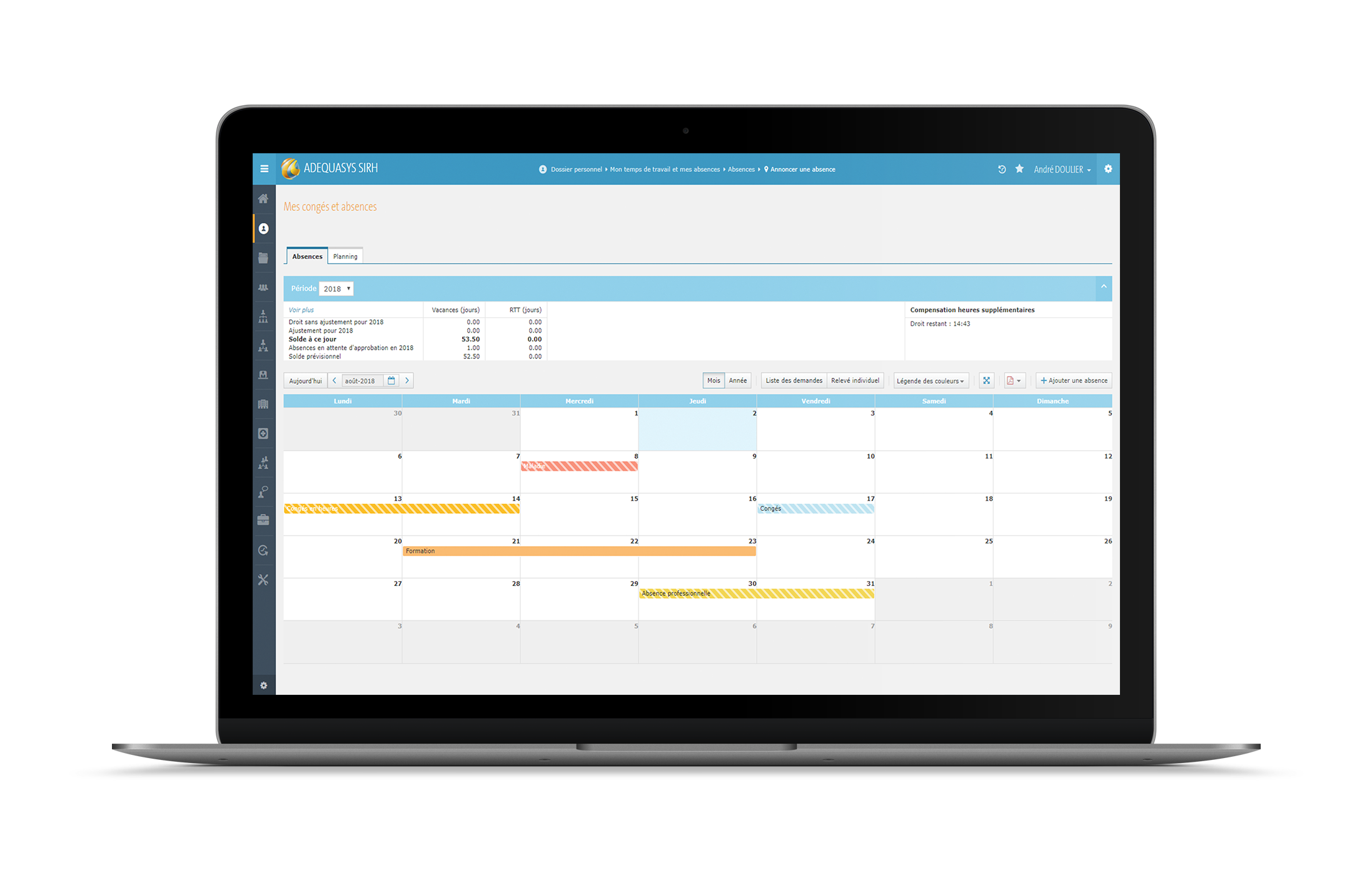 Logiciel Absences et Congés - ADEQUASYS